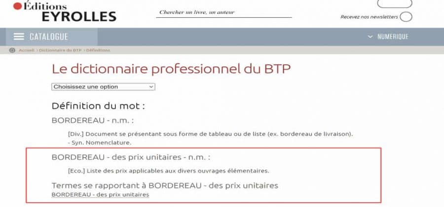BPU : Signification et exemples - Mon batiment