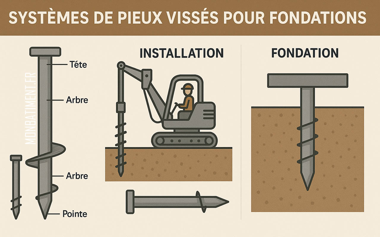 Les pieux vissés - Mon batiment