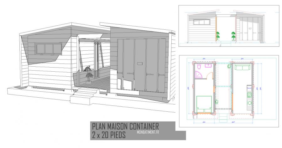 Plans de maison container : Les modèles tendance - Mon batiment